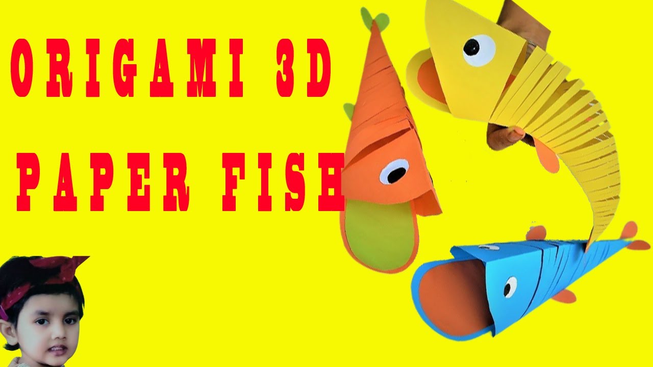 How to Make a 3D Moving Paper Fish | DIY Origami Fish for Kids - YouTube