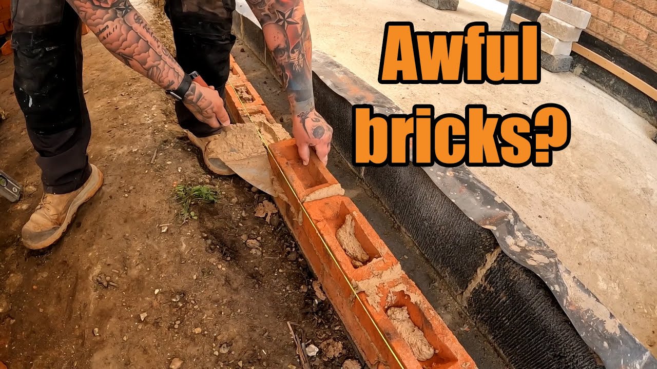 BRICKLAYING with pre-made mortar & awful bricks? - YouTube