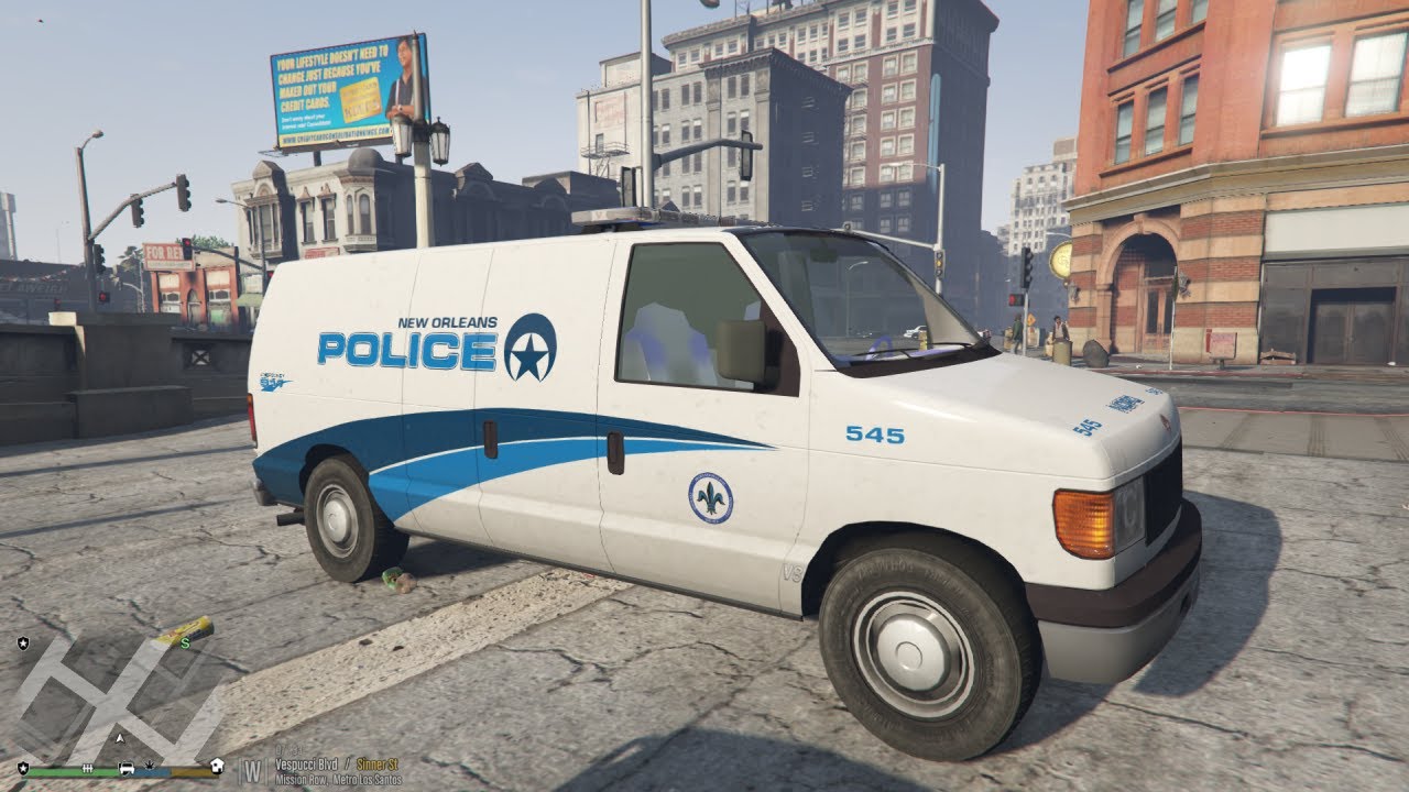 1998 Vapid Steed/Ford Econoline Van Police Transport late 2000's model ...