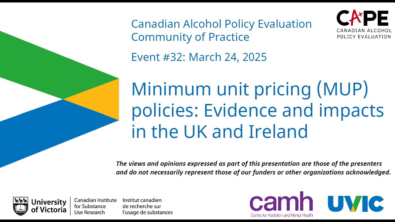 Minimum unit pricing (MUP) policies: evidence and impacts in the UK and ...