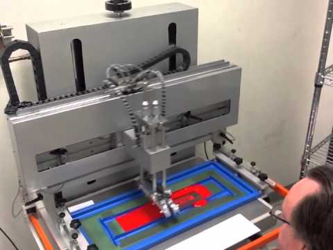 DT-4060V Flatbed Screen Printing Press - YouTube