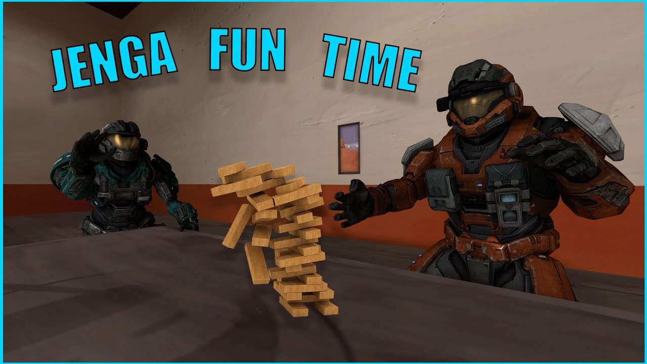 Get out of my house I'm playing Halo Reach Jenga! - YouTube