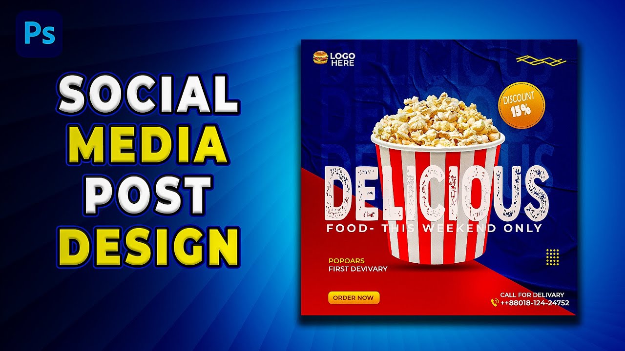 Creative Social Media Post Design in Photoshop-2024 - YouTube