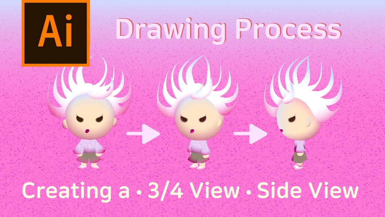 Character Design - Process of creating Three Quarter and Profile View ...