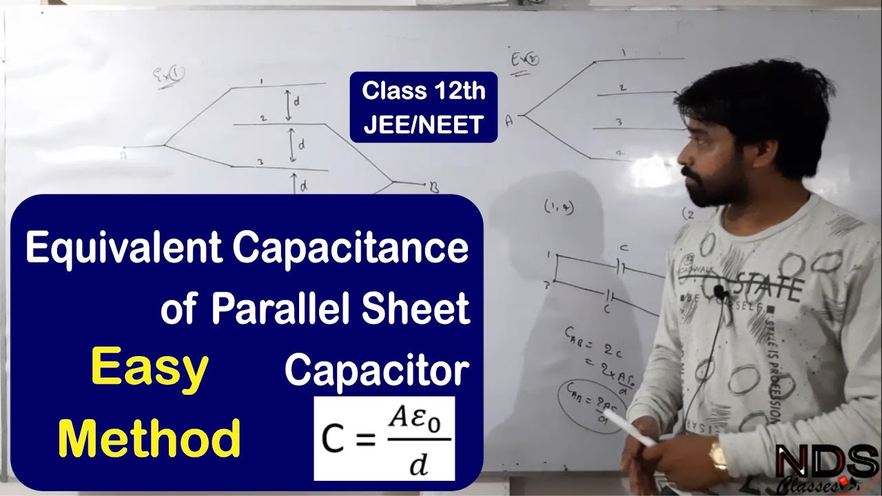 Equivalent capacitance of parallel sheet capacitor : Easy Method for ...