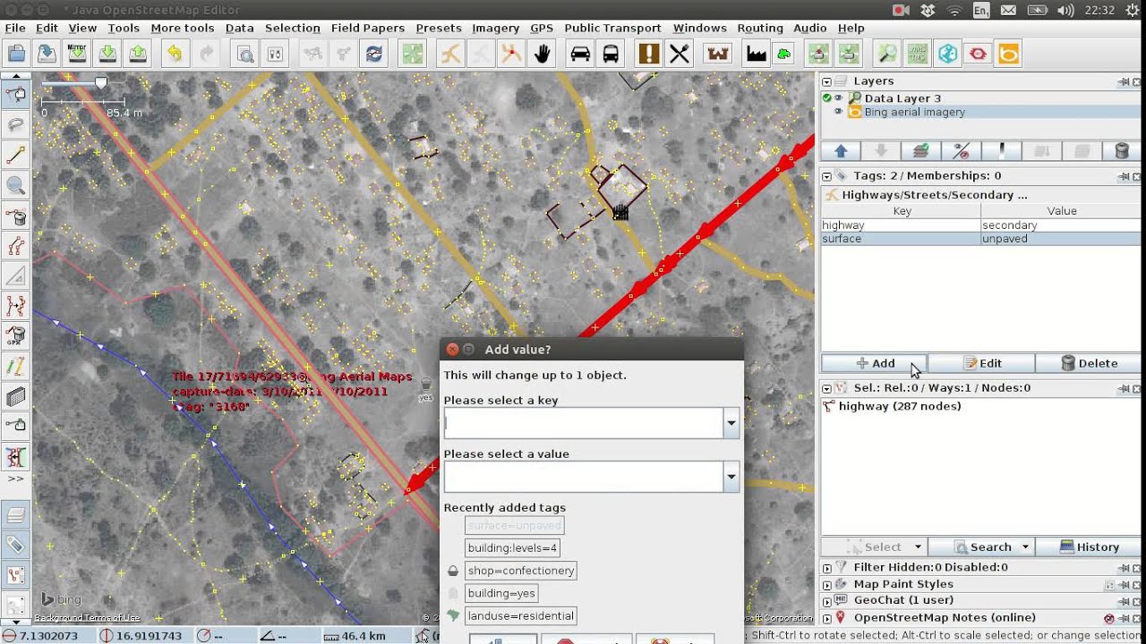 OSM Base Roads Check: adding metadata about imagery - YouTube