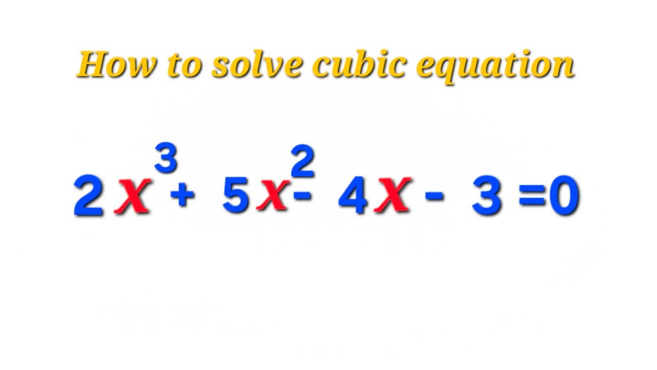 How to solve the cubic equation|Study guide #math#factorization - YouTube