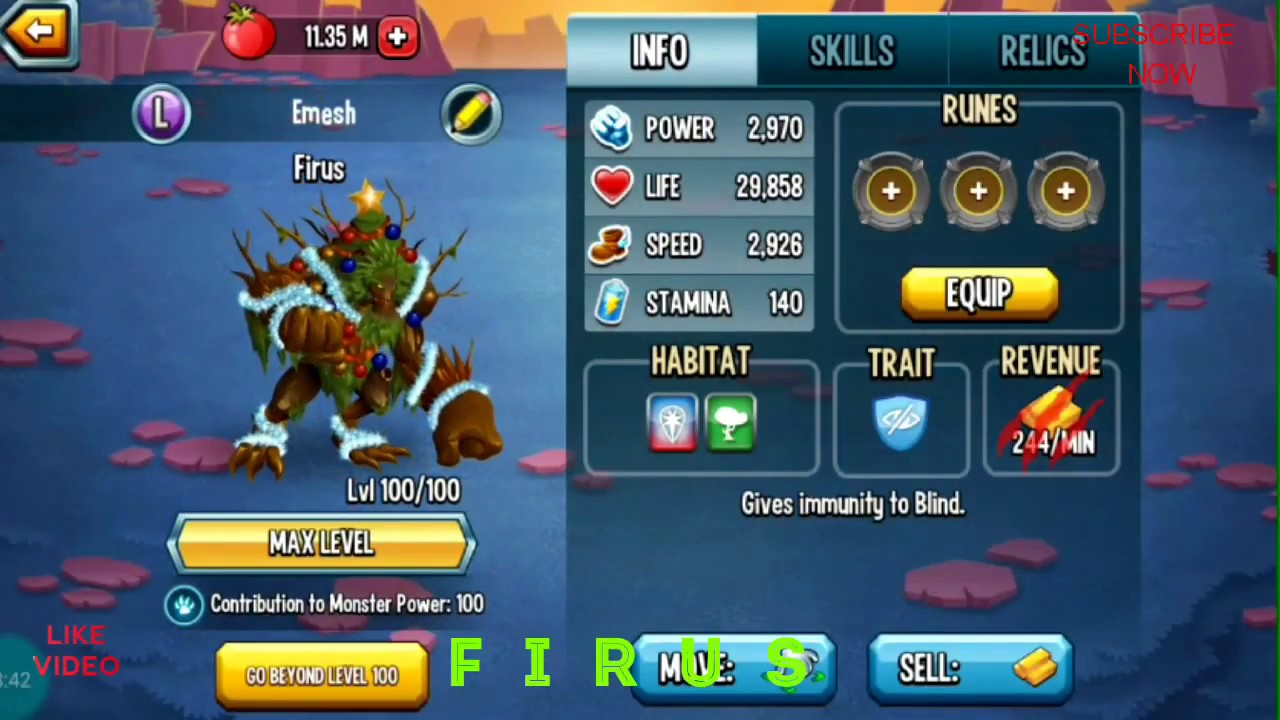 Monster Legends - Firus - My New Legendary Nature Monster From Team War ...