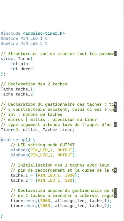 [Code source] Exemple multitâche avec arduino-timer.h - YouTube