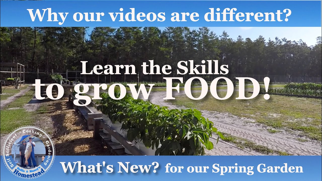 Learn the Skills to grow FOOD! Spring Garden Tour - YouTube