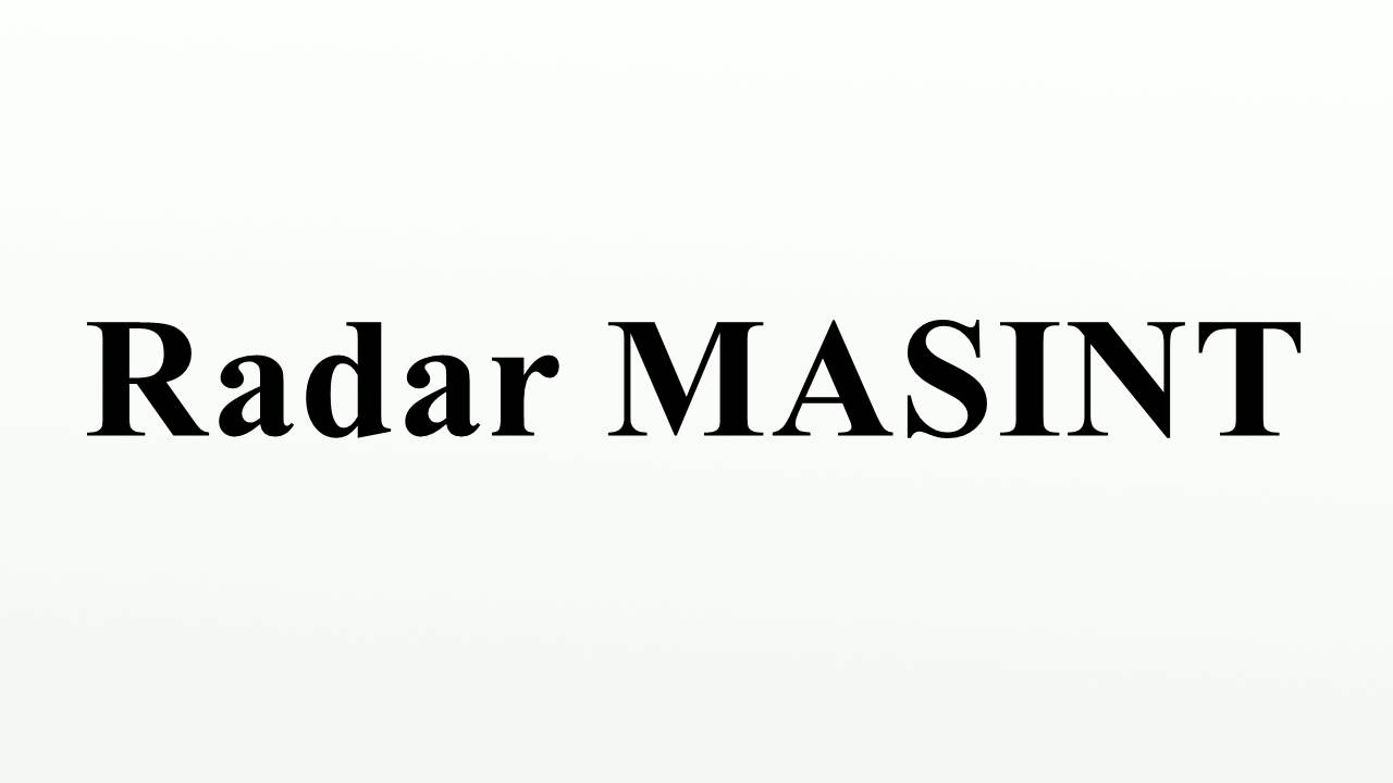 Radar MASINT - YouTube