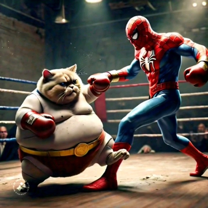 Fat Cat Vs Spider man Boxing Match💪🔥 - YouTube