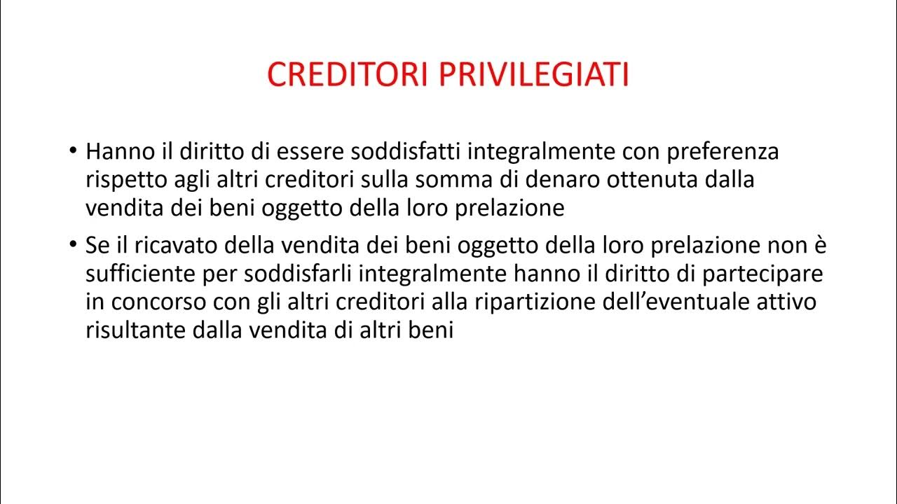 GLI EFFETTI DEL FALLIMENTO PER I CREDITORI - YouTube