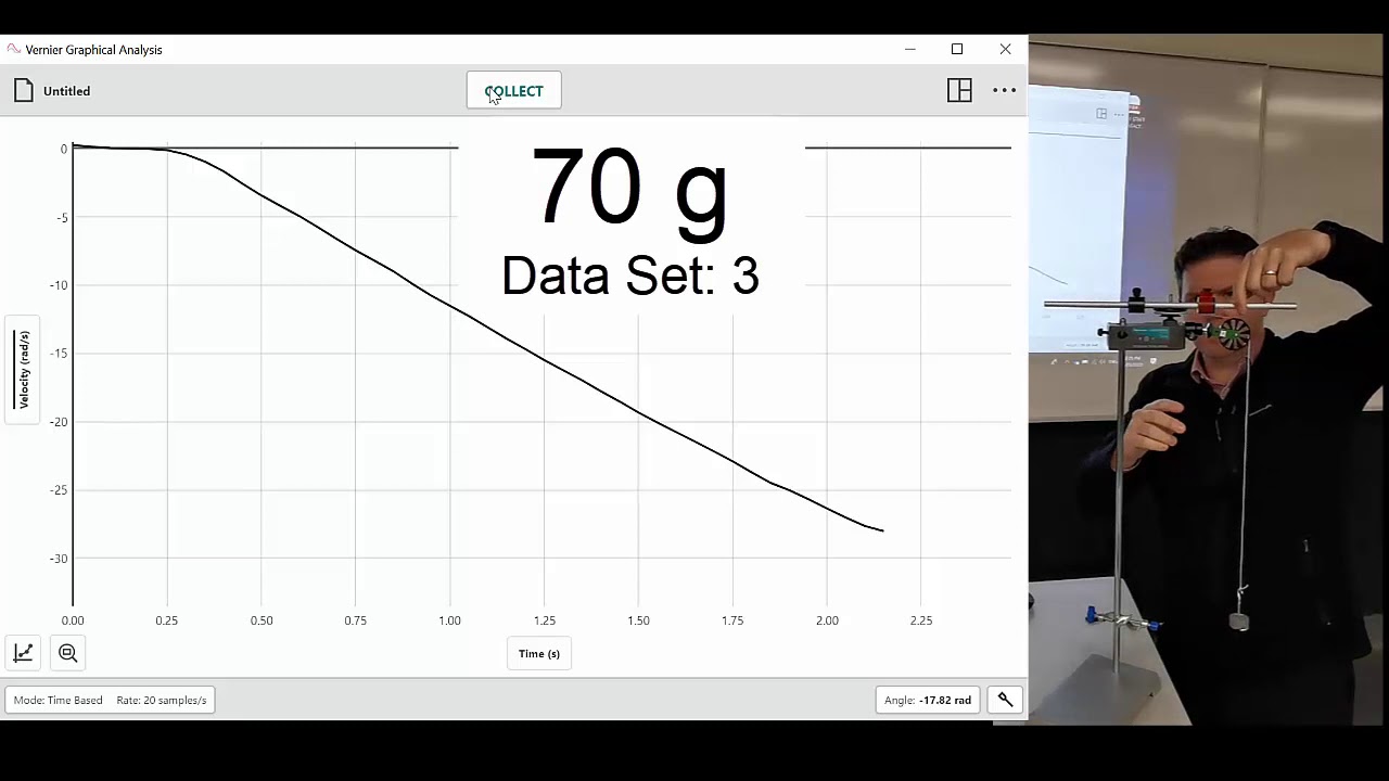13PHY find I using rotational motion sensor - YouTube