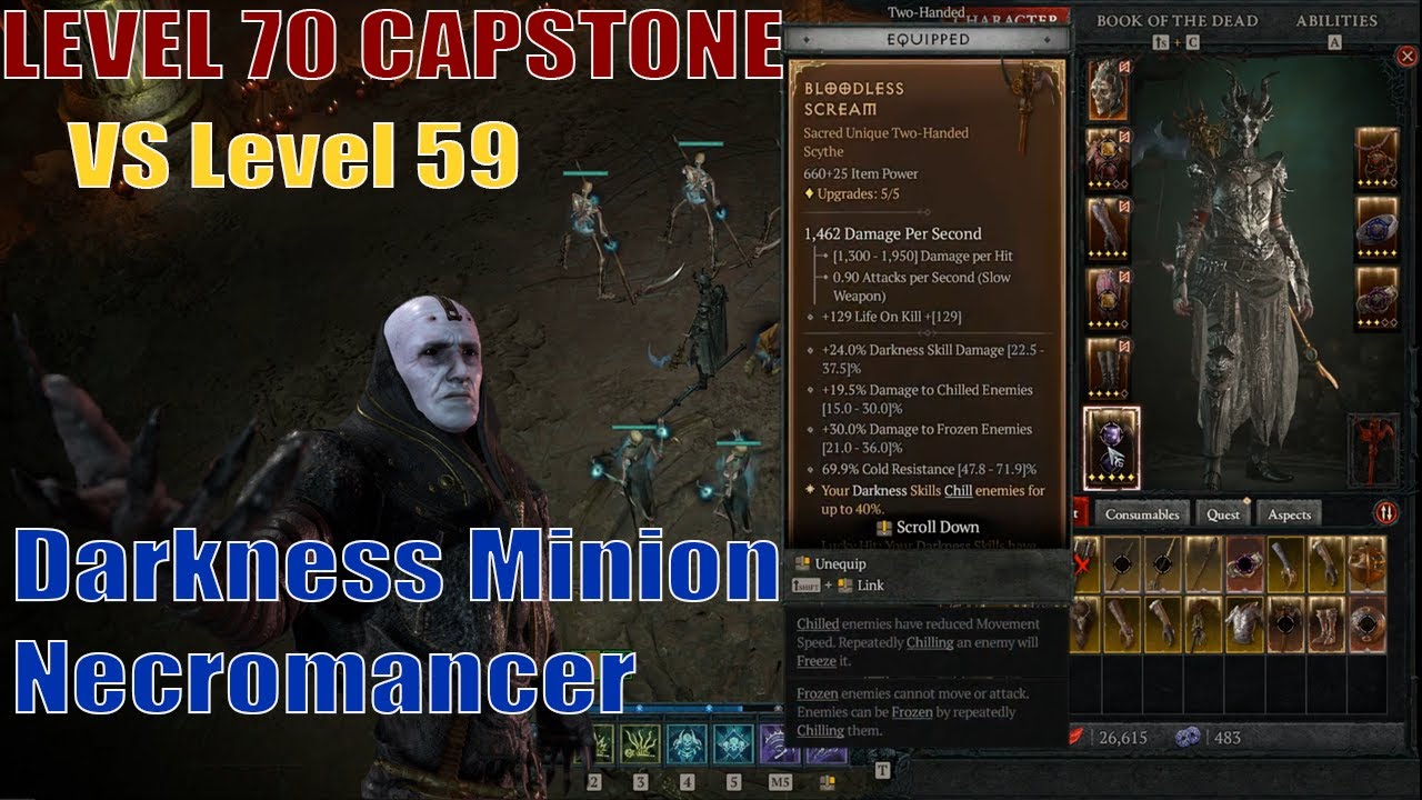 WT3 Capstone Blight Darkness Minion Solo Necromancer at level 59 - YouTube