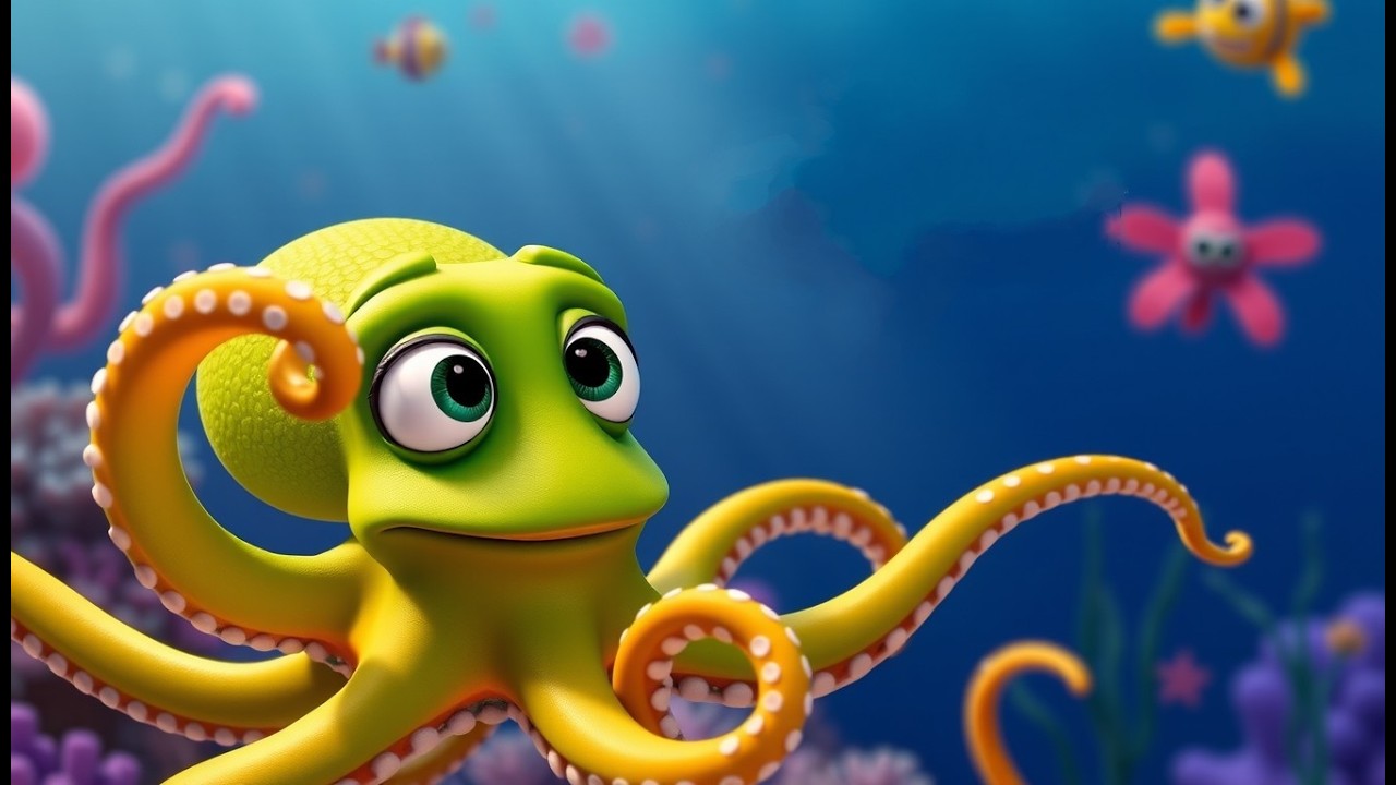 The Green Dancing Octopus 🐙🌊(Animated story for kids) - YouTube