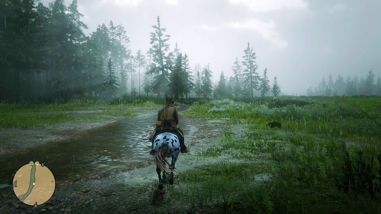 Rdr2 - This location and rain is a joy to watch - YouTube