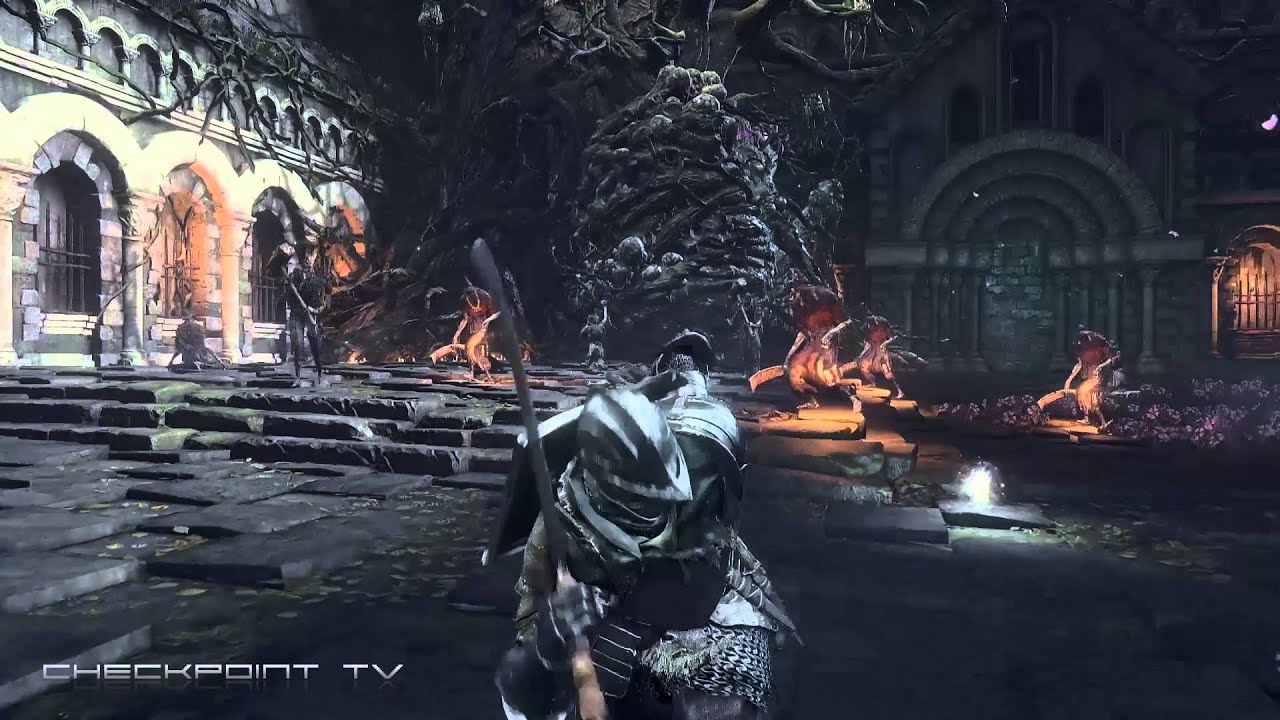 Dark Souls III Gameplay #009 Battle Against Tree Monster - YouTube