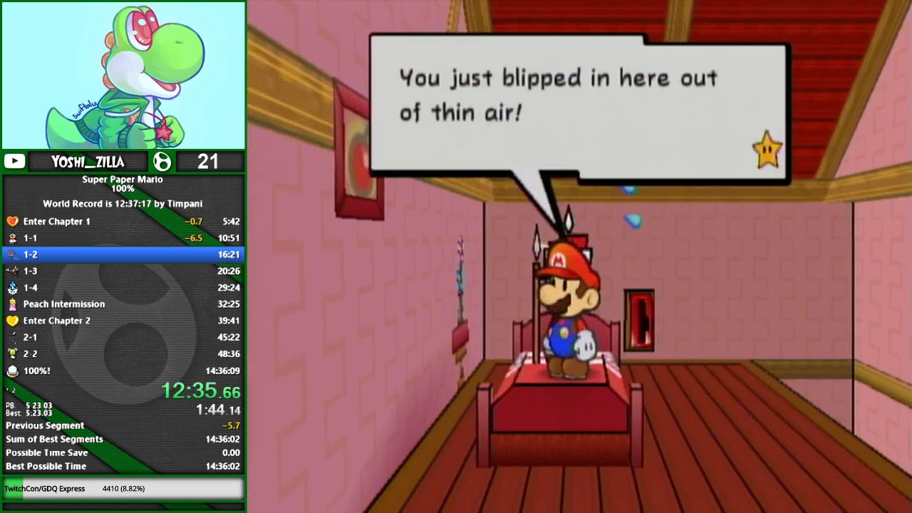 [Former WR] Super Paper Mario 100% Speedrun in 12:27:14 [Part 1] - YouTube
