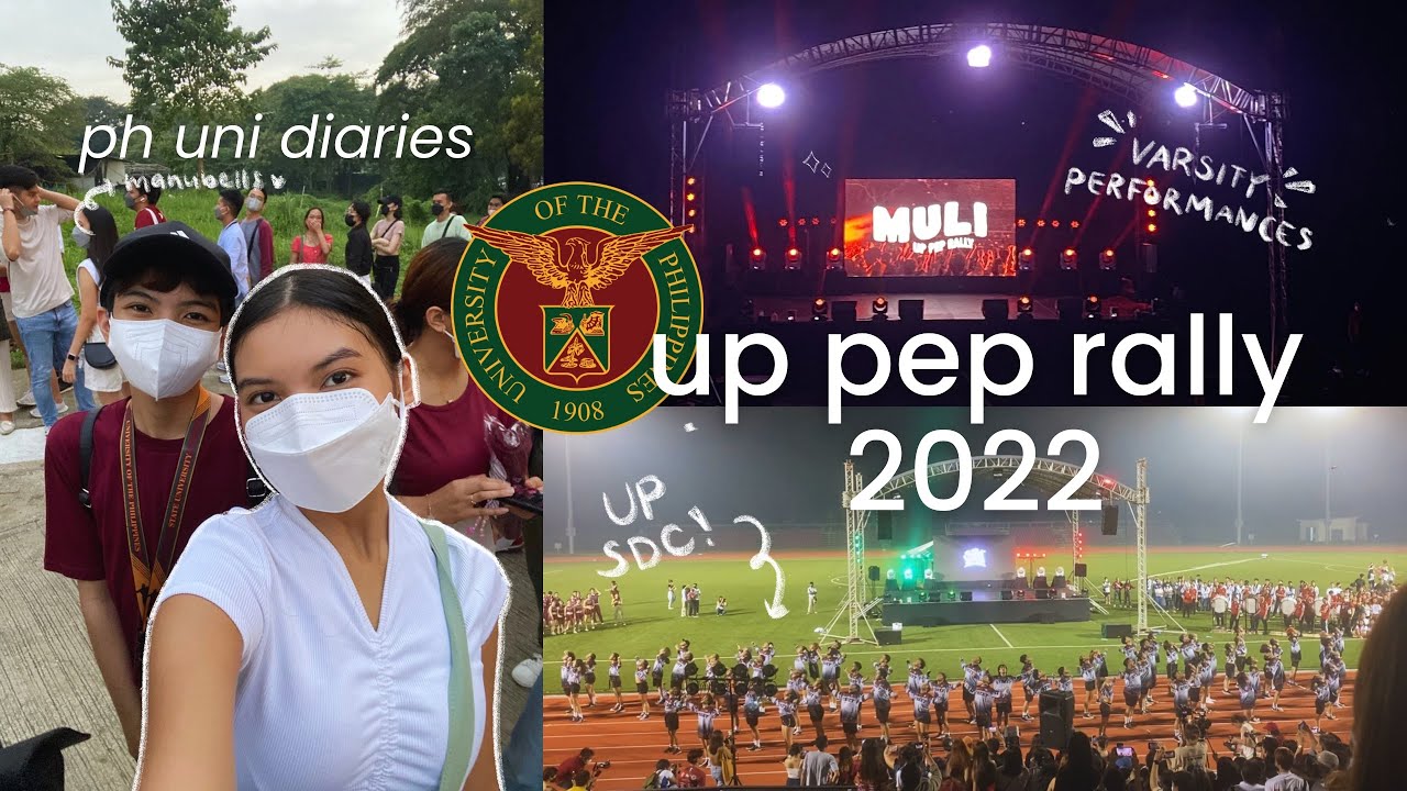 my first UP PEP RALLY ️💚 varsity performances at the football field ⚽️ ...