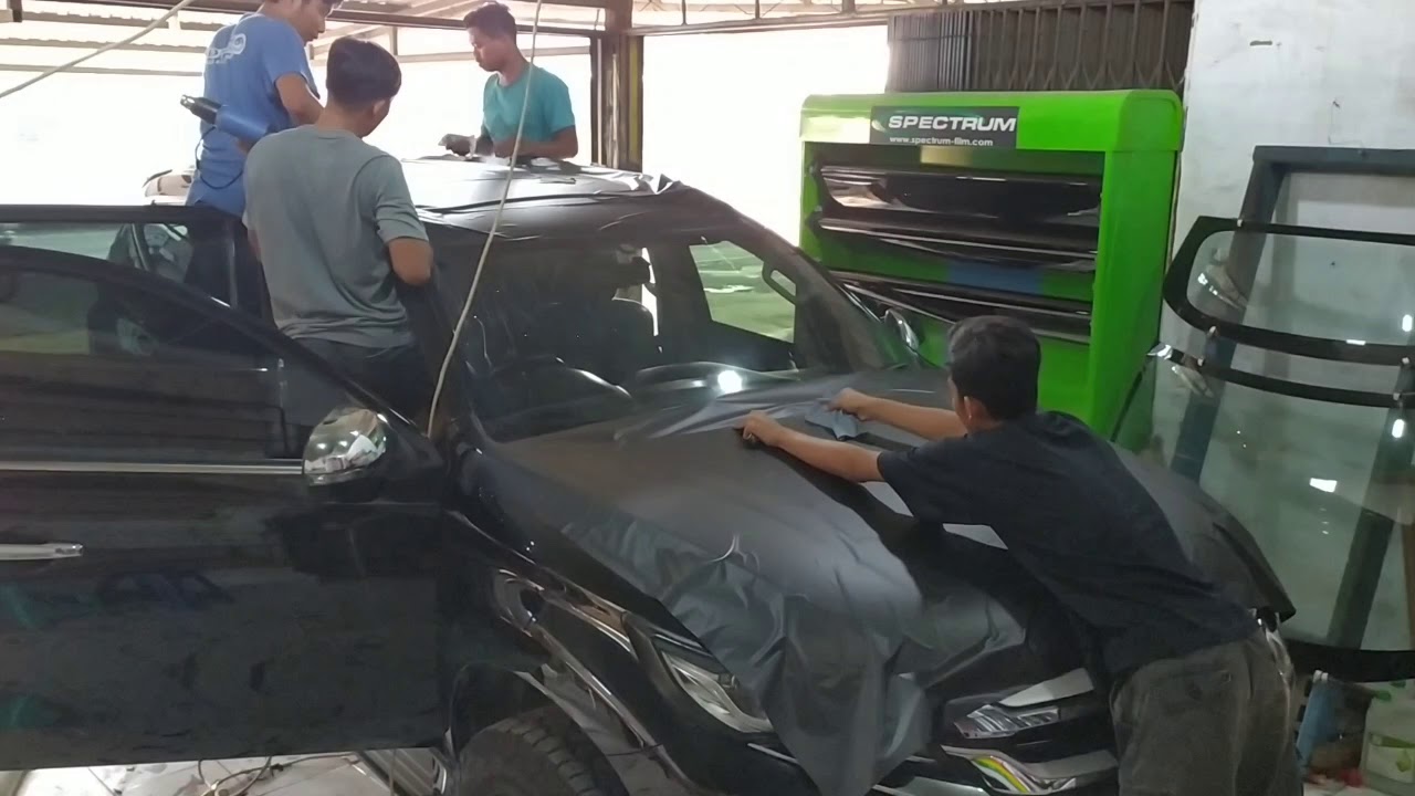 Pajero sport wrap fullbody black doft - YouTube