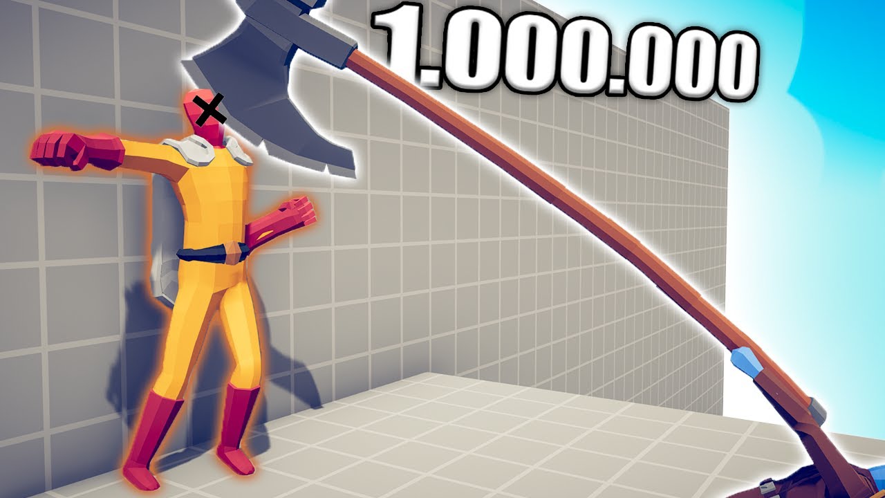 1.000.000 DAMAGE AXE 1 vs 1 TOURNAMENT - TABS | Totally Accurate Battle ...