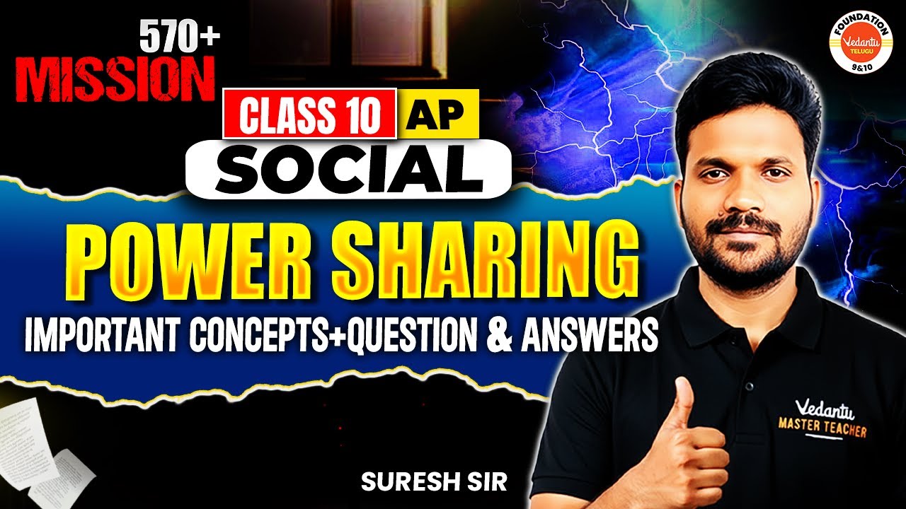 Power sharing | Important concepts & question and answers| Class 10th ...
