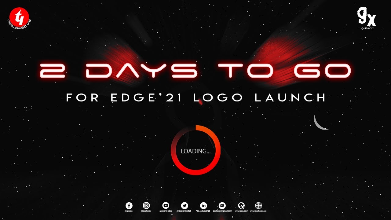 EDGE'21 LOGO LAUNCH COUNTDOWN(2 days to go) | Geekonix | Techno Main ...