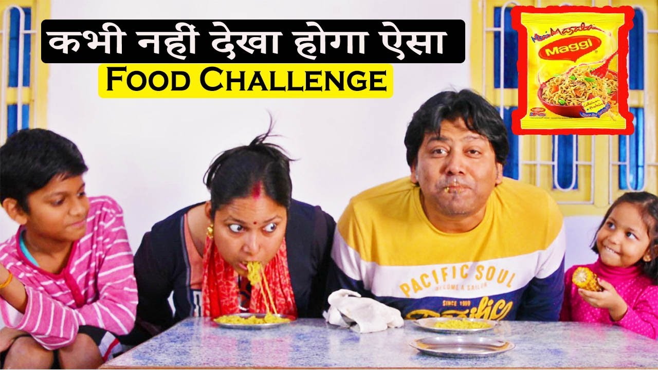 Maggi Eating food Challenge || Family Fun - YouTube