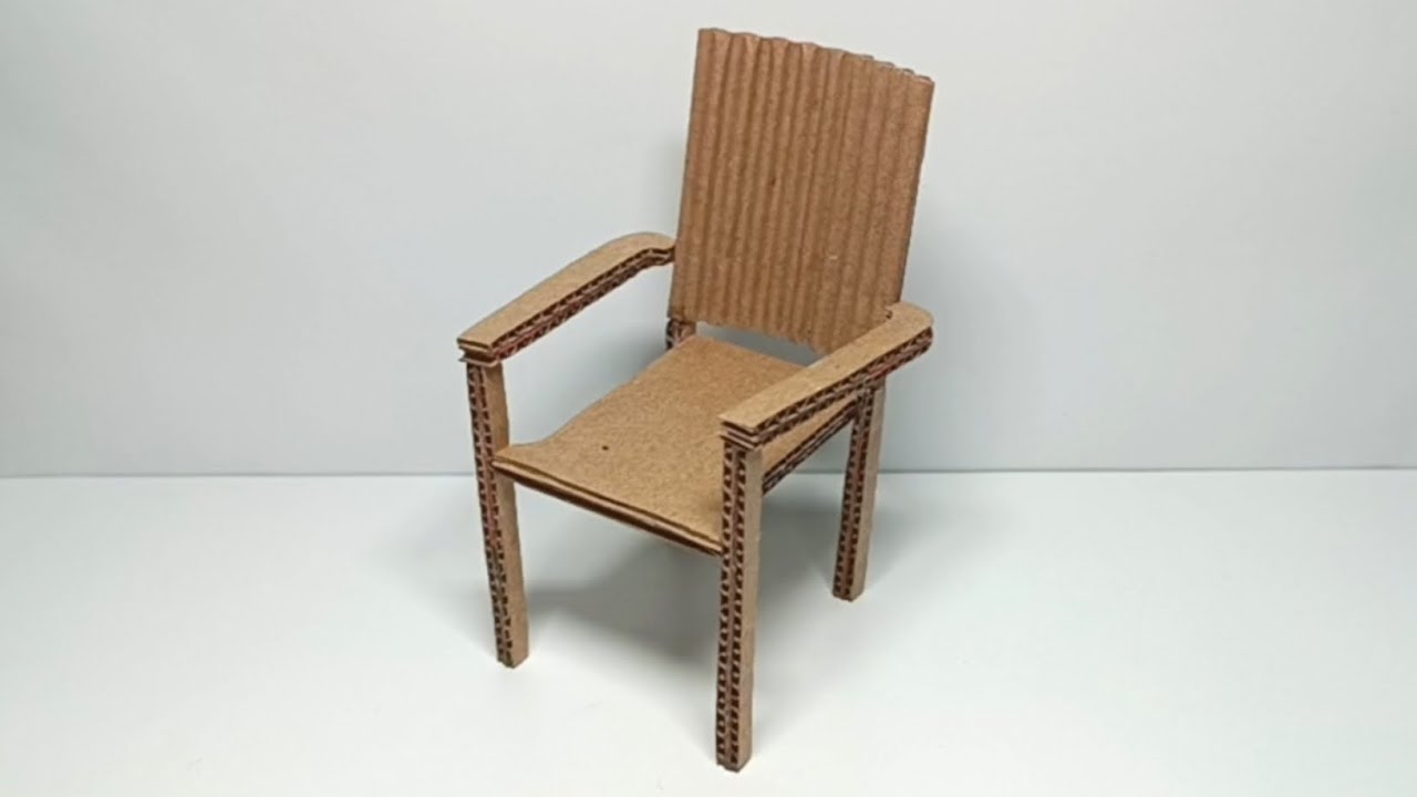 how to make a 🪑 Chair 🪑 in cardboard crafts - YouTube