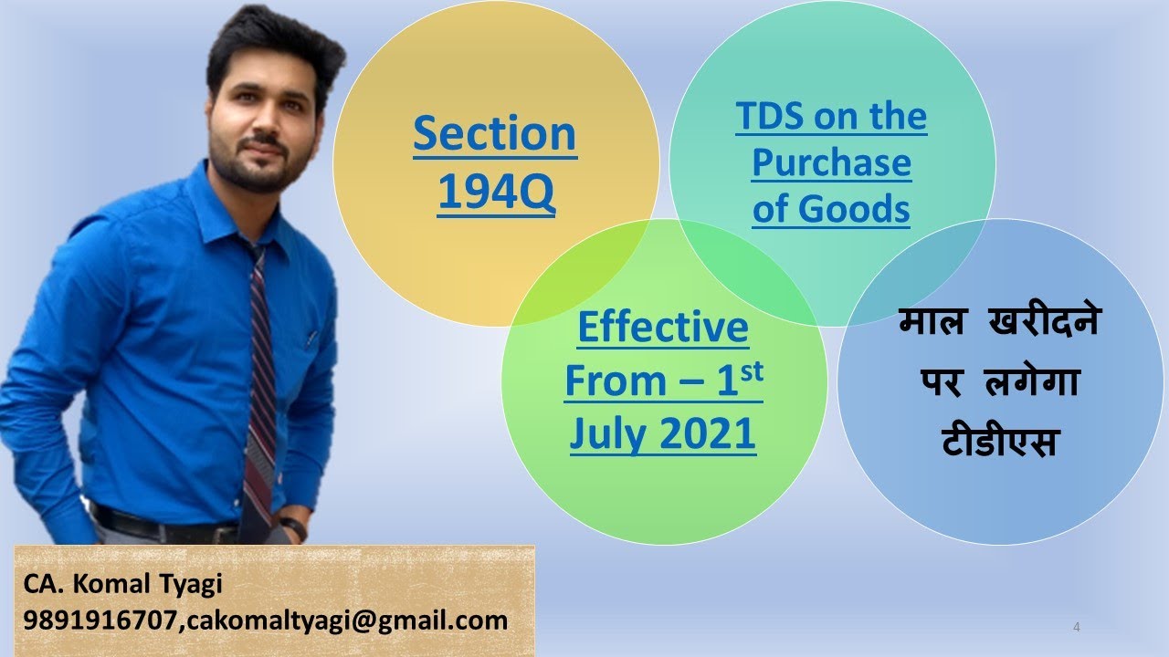 Section 194 Q - TDS on Purchase of Goods from 1st July 2021 - YouTube