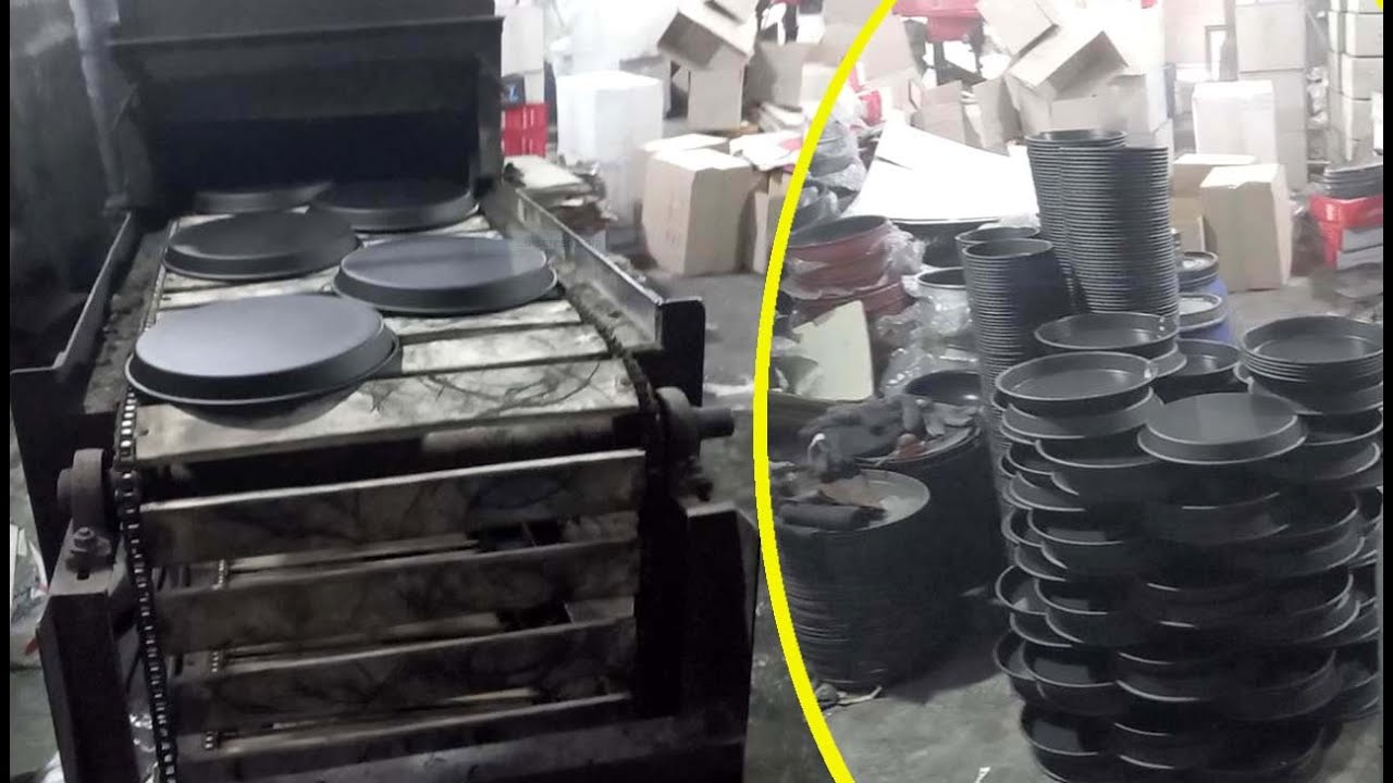 Non Stick Pots Pan Making Process in Local Factory | How Non Stock ...