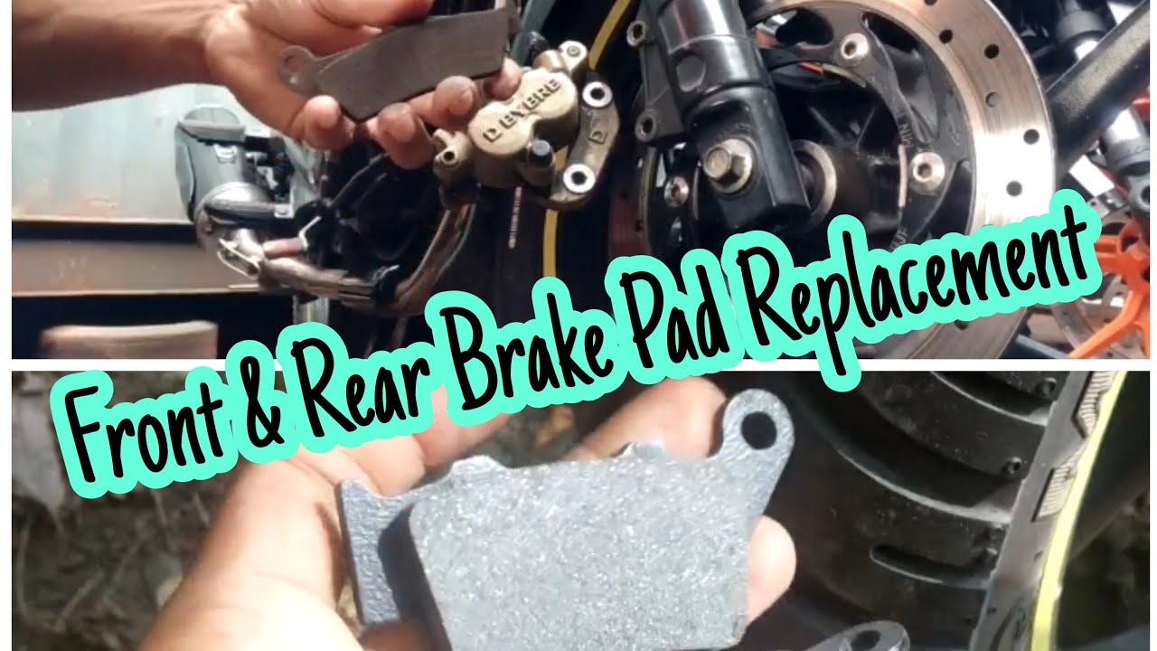 How To Replace Front & Rear Brake pads(Disc Brake Pad)in Pulsar 220f ...