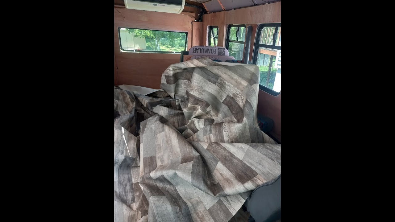 Bus Build Episode 6 Flooring and Window Covers - YouTube