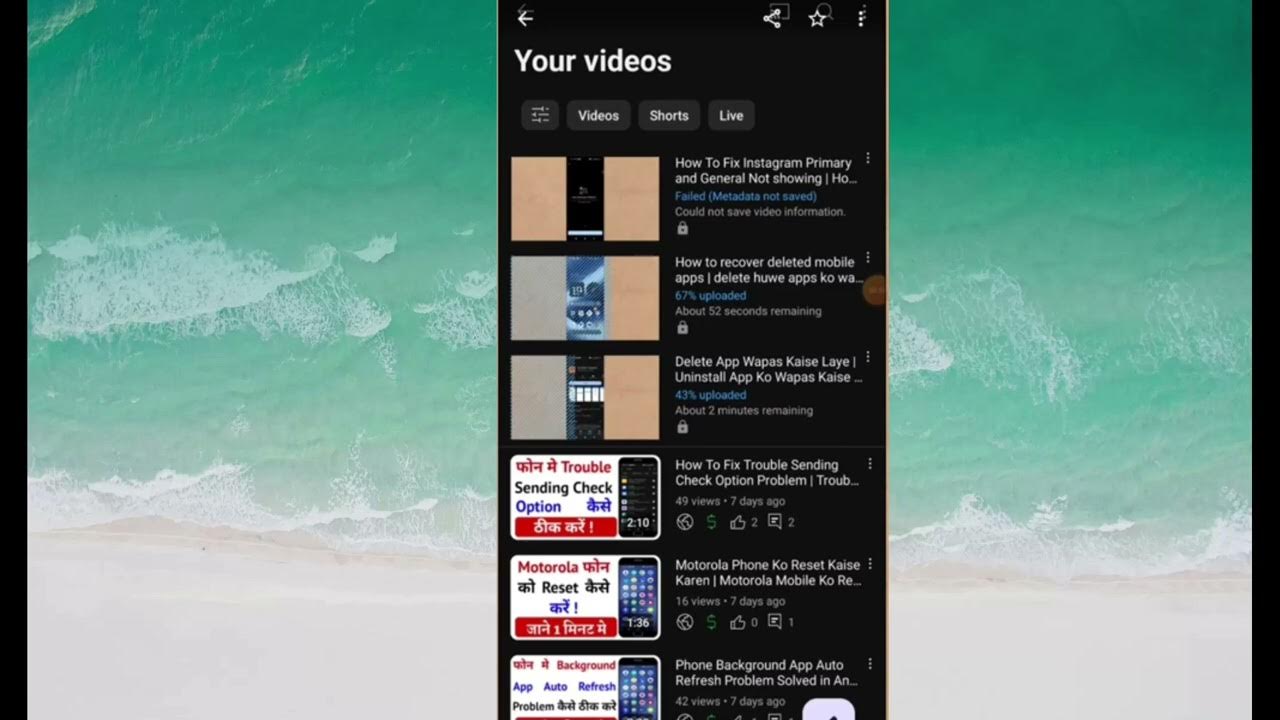 how to solve metadata not saved problem in youtube - YouTube