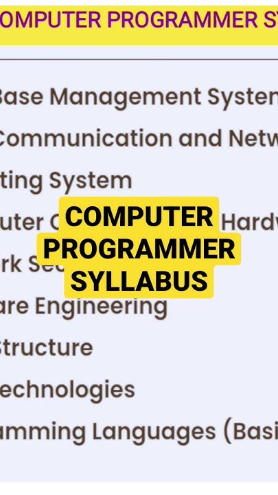 Apex Bank Computer Programmer Syllabus - YouTube