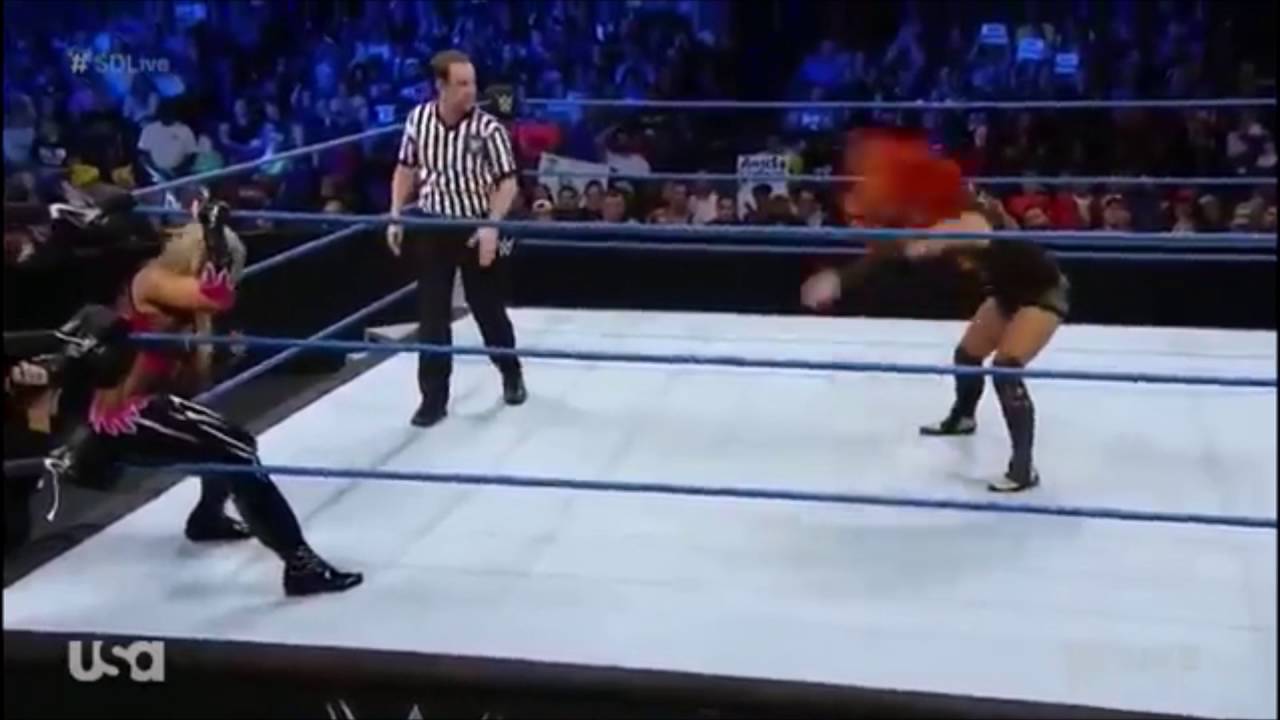 Flying Elbow Smash on Natalya - YouTube