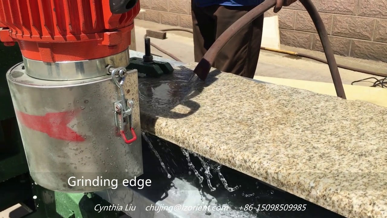 MBJ stone edge profiling polishing machine - YouTube