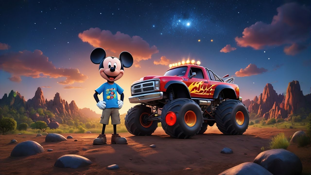 Mickey’s Monster Truck Adventure! 🚛🌈 | Poem For Kids - YouTube