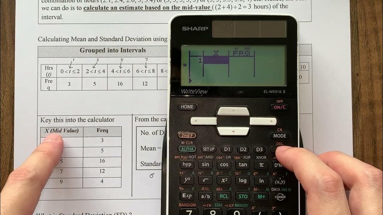 Calculating Mean and SD using Calculator sharp - YouTube