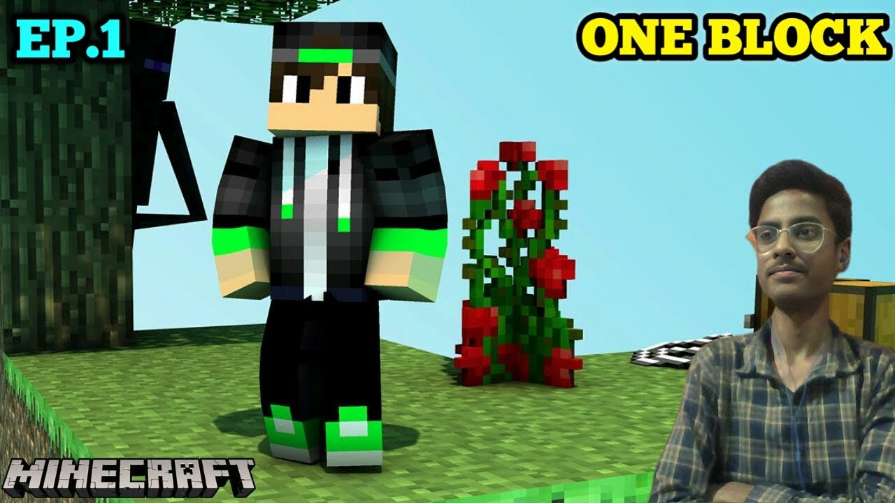 First Day In Minecraft ONE BLOCK - YouTube