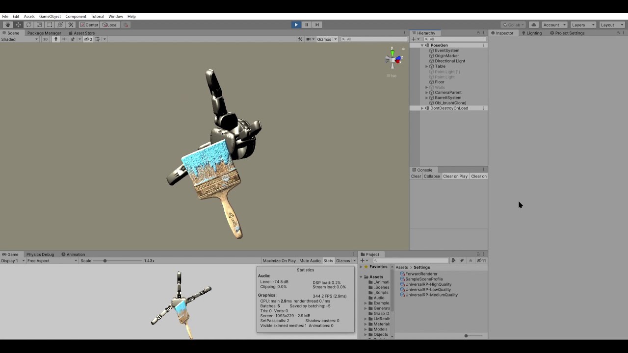 Unity3D realistic physics-based robotic hand simulator part 2 - YouTube