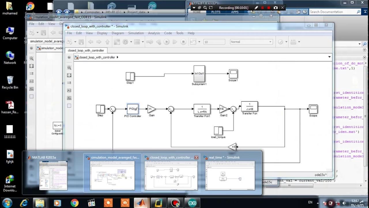 DC motor parameter estimation + PID matlab + Arduino - YouTube