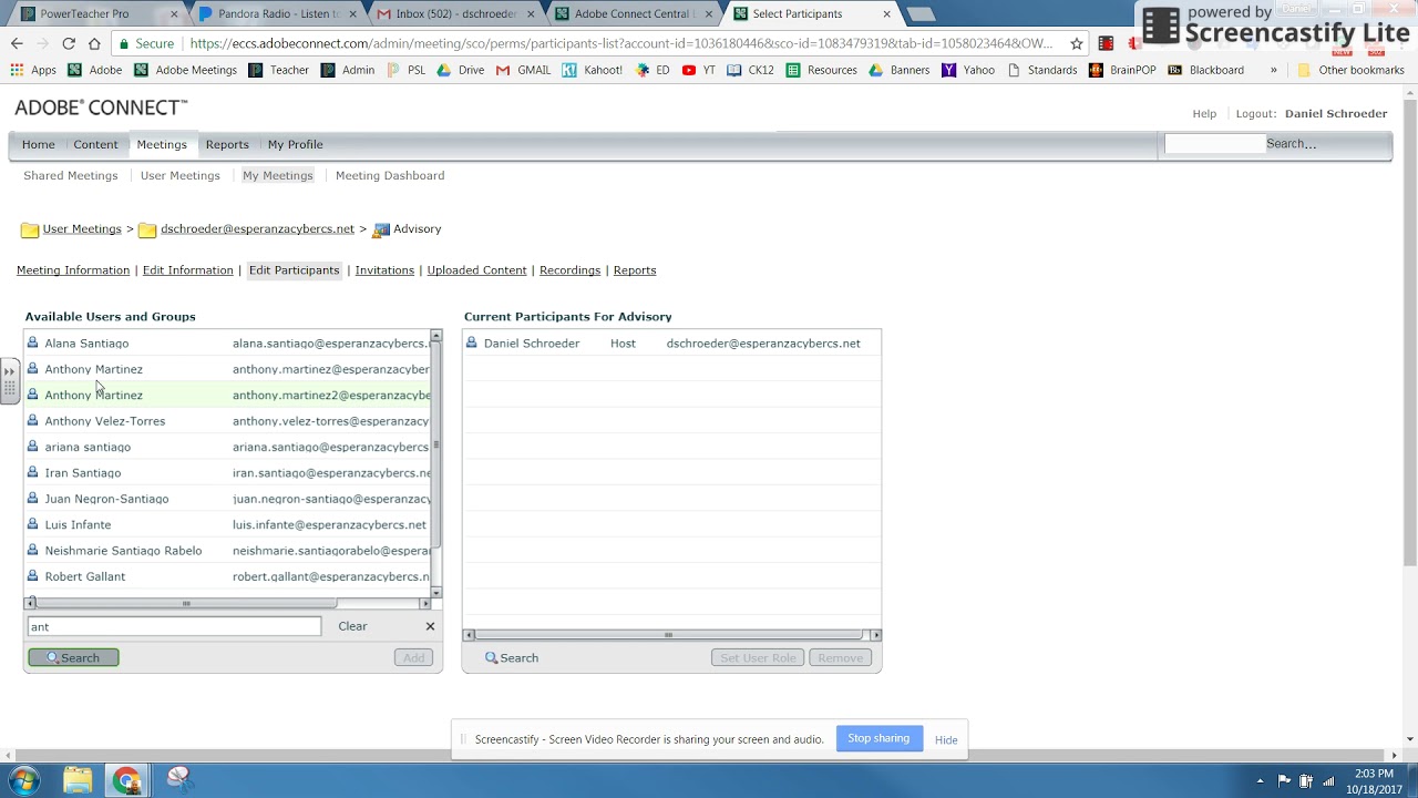 Edit Adobe Connect Settings and Add Participants - YouTube