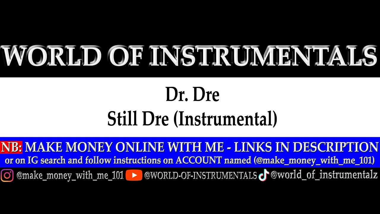 Dr. Dre- Still Dre (Instrumental) - YouTube
