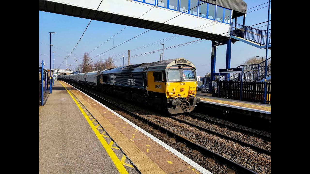 GBRf Class 66 66789 Passes Adwick on 4D78 - YouTube