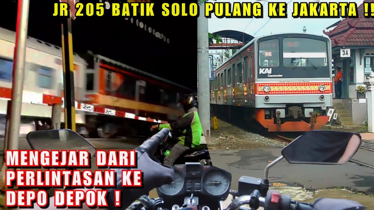 Rx KING RIDE MENGEJAR KERETA API KRL JEPANG BATIK PULANG KE DEPOK JR ...