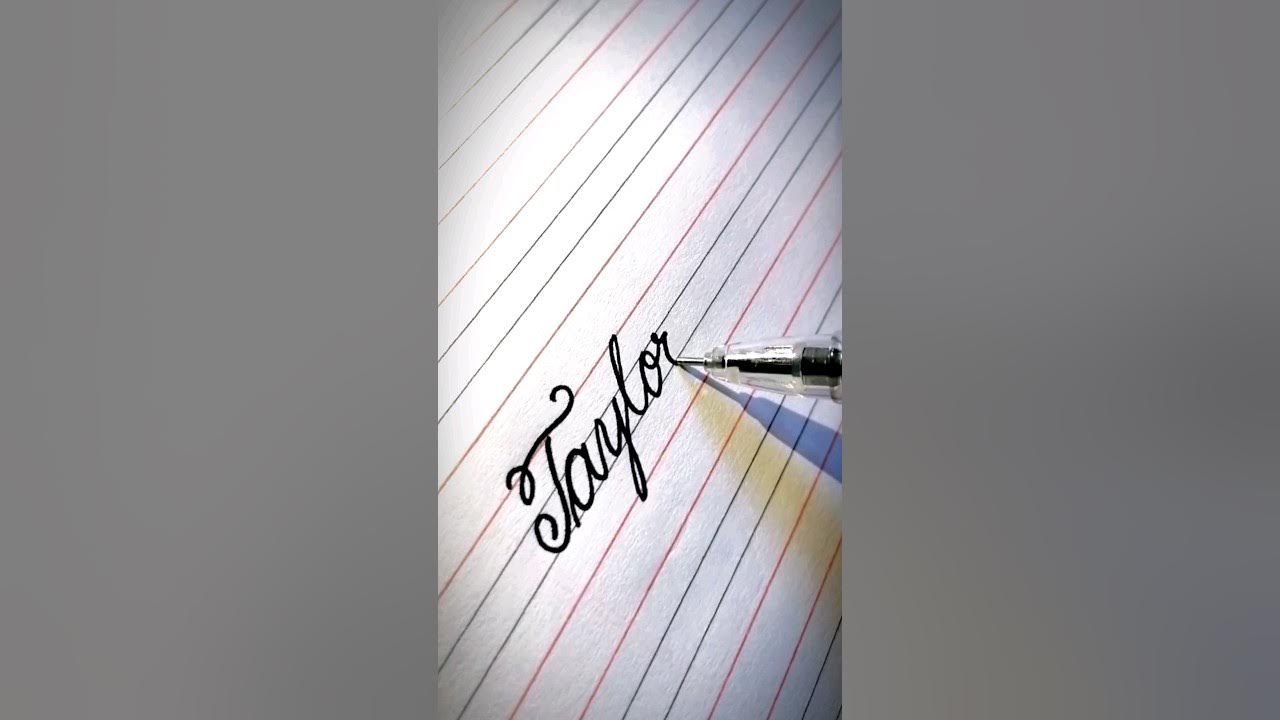How to write "Taylor Swift" in Cursive 💖#cursive #handwriting #shorts # ...