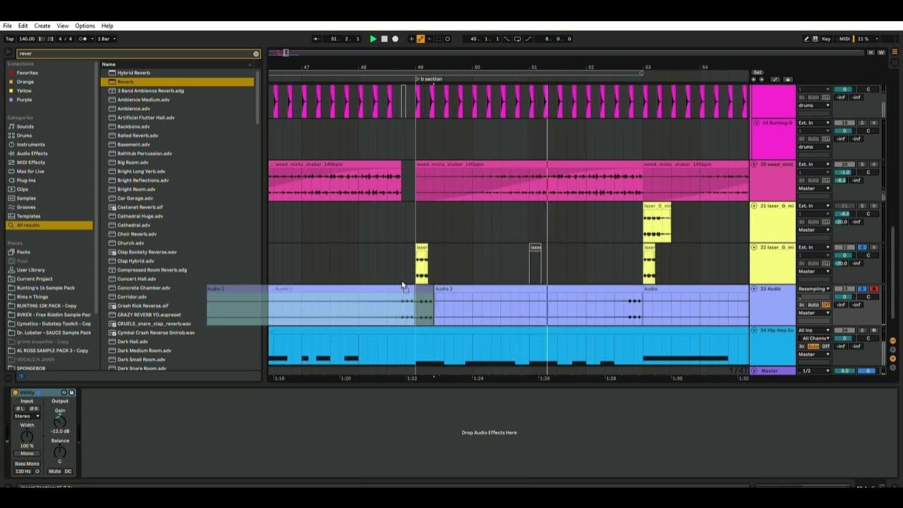 Resampling & Reversing Audio Clips to Make Risers in Ableton - YouTube