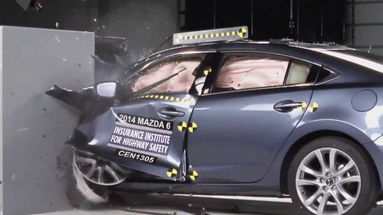 IIHS - 2014 Mazda 6 small overlap crash test / ACCEPTABLE EVALUATION ...